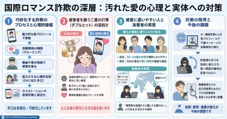 愛と金銭を奪う「オンライン・ロマンス詐欺」の手口と心理を紐解く | CHARMSリサーチセンター